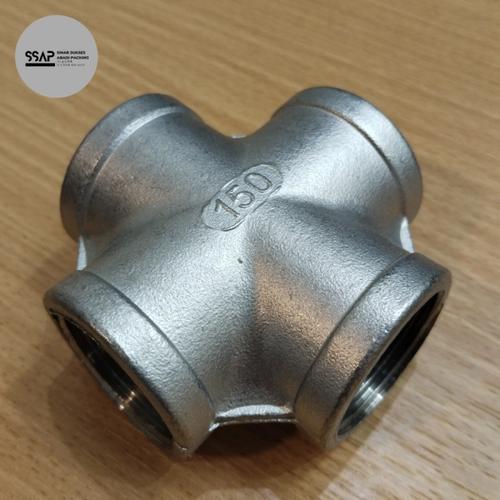Jual Cross Tee Stainless SS304 drat 2" inch / drat 4 arah - Jakarta ...