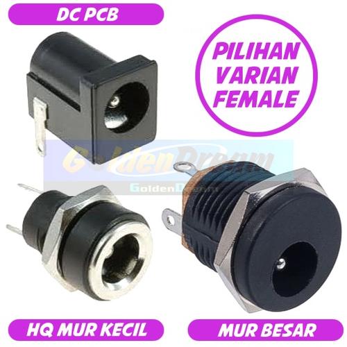 Jual Soket DC 2.1x5.5mm Female Mount DIP PCB Power Socket Plug In Jack ...