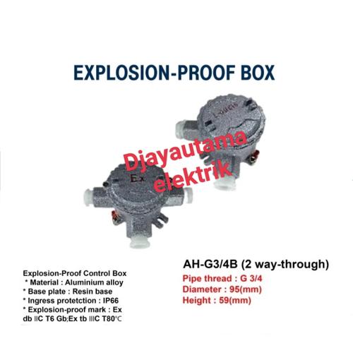 Jual Explosion-Proof Junction Box AH-G3/4B (2Way-Through) / AH-G3/4E (2 way-angle) / AH-G3/4C ...