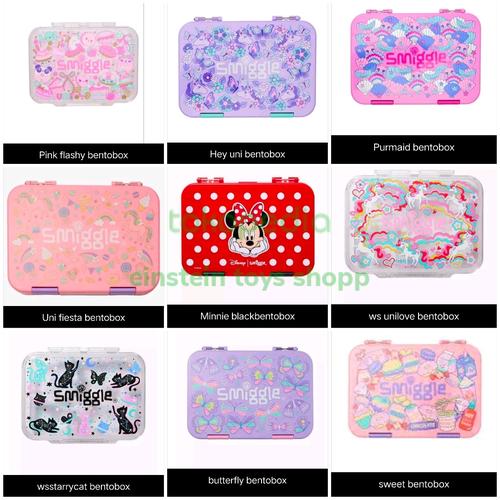 Jual Smiggle Bento box Minecraft, Spiderman, Ariel, Soccer Gold/Kotak ...