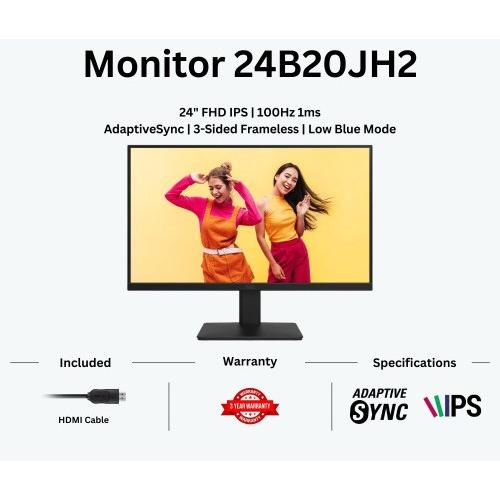 Jual AOC 24B20JH2 24 inch FHD IPS 100Hz 1ms Frameless Gaming Monitor ...