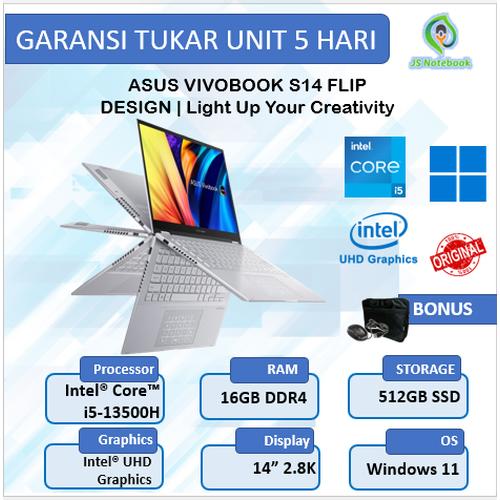 Promo Asus Vivobook S14 Flip Oled TP340 i5 13500H 16GB 512GB Win11+Ohs 14.0" 2.8K Touchscreen ...