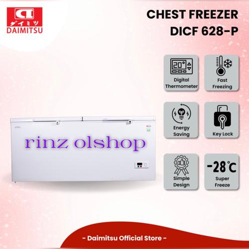 Promo CHEST FREEZER DAIMITSU DICF-628P BOX PEMBEKU MAKANAN 600L DICF ...