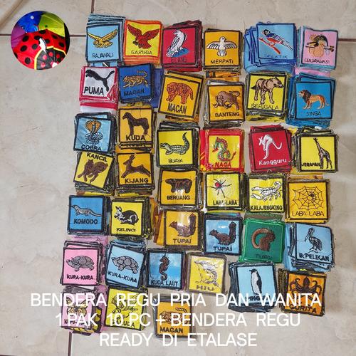 Jual Bendera Regu Pramuka Putra Putri 1 pak isi 10 pc sdh ada bendera ...