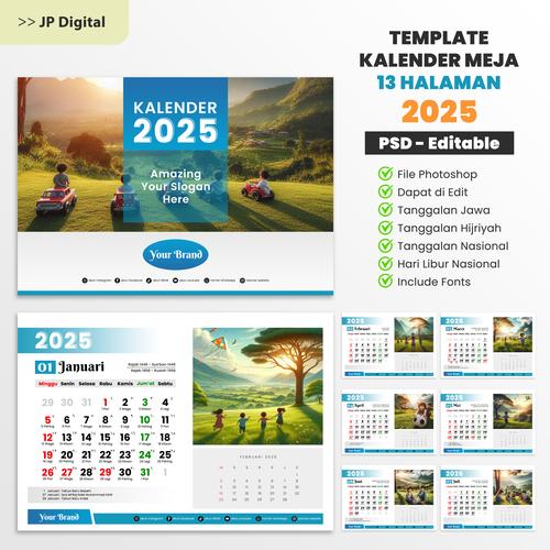 Jual [ BEST SELLER ] TEMPLATE KALENDER MEJA 2025 TANGGALAN JAWA DAN ...