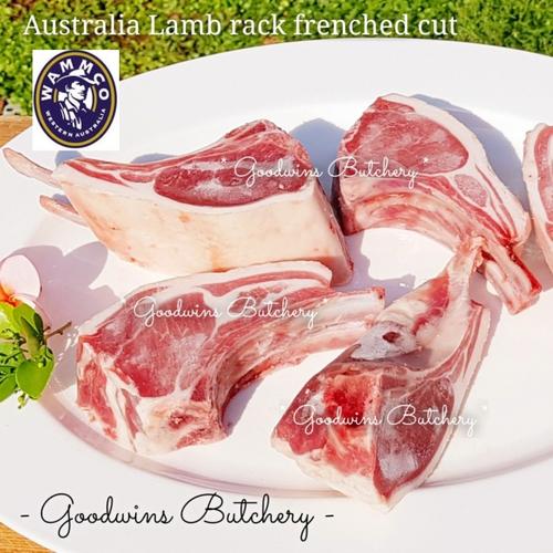 Jual 1.2kg Australia lamb rack CUTLETS frenched cut 8 Ribs Wammco ...