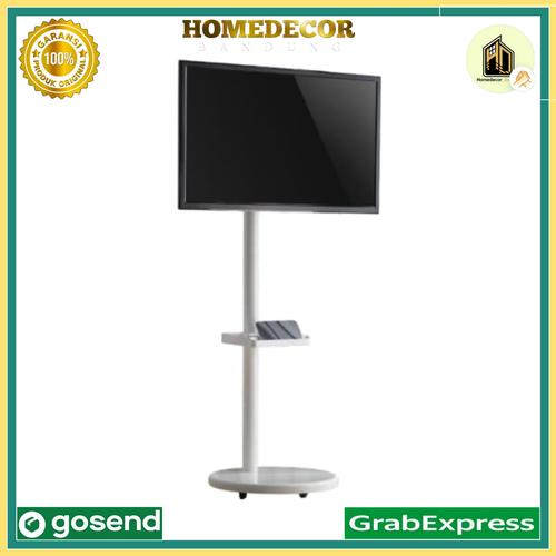 Jual Krisbow 17-43 Inci Bracket Tv Standing Slim Portable - Putih ...