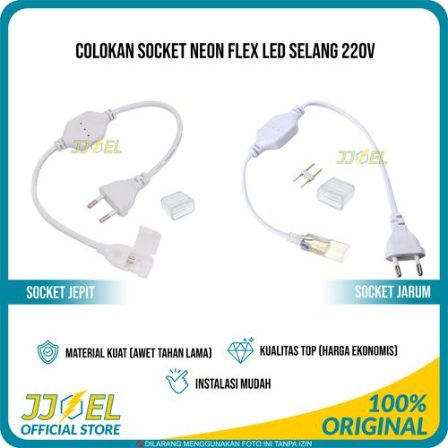 Jual Kabel Colokan Soket Socket Neon Flex Lampu LED Strip Selang 220V - SocketJepit+Ttp - Kota ...