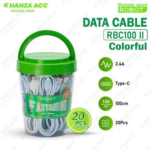 Jual ROBOT RBC100 II COLORFUL Kabel Data Type C ( 1 Toples Isi 20 Pcs ...