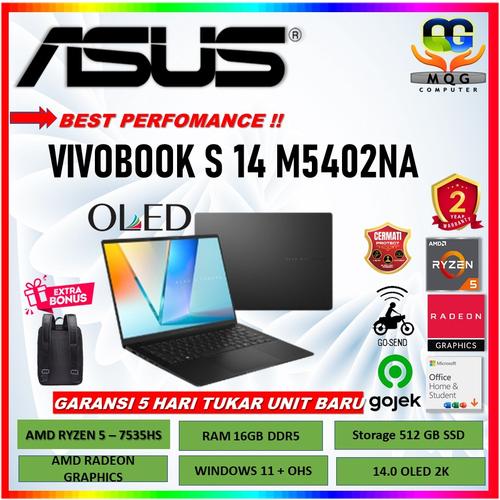 Jual Asus Vivobook S 14 Oled M5406NA Ryzen 5 7535HS 16Gb 512Gb W11 OHS ...