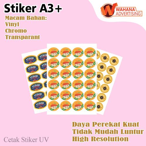 Jual Cetak Stiker A3+ Vinyl/Chromo/Transparant - Vinyl Polos - Kota ...