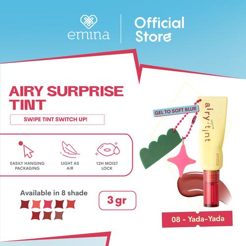 Promo Emina Airy Surprise Tint 3 g + Keychain - Lip Tint Ringan ...