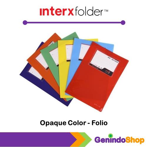 Jual Map Plastik Opaque / Map L Opaque FC Jumbo InterxFolder - Biru ...