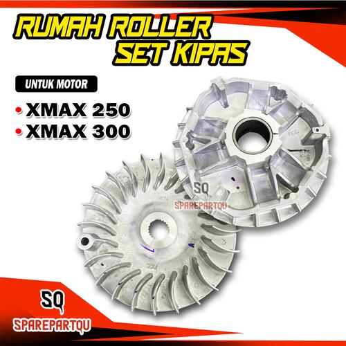 Promo Pulley CVT Xmax 250 Xmax 300 Rumah Roller + Kipas CVT 1 set ...