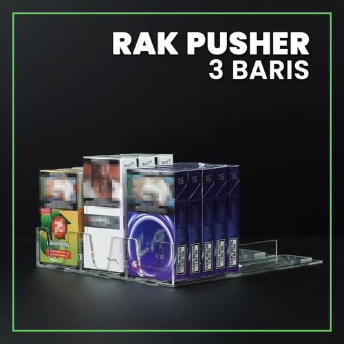 Jual Rak Pusher Acrylic Pusher Display Otomatis Model Grup 3 Baris ...