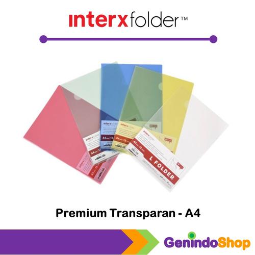 Jual Map Tebal Plastik Bening A4 / Map L A4 Interxfolder - Transparan ...