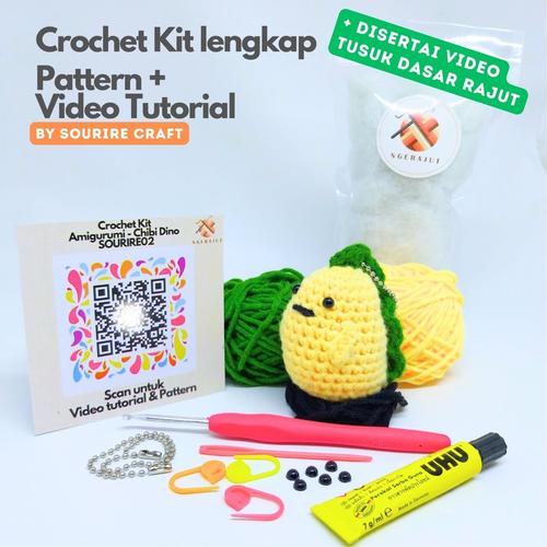 Promo DIY Crochet Kit Paket Belajar Rajut-Gantungan Kunci Keychain ...