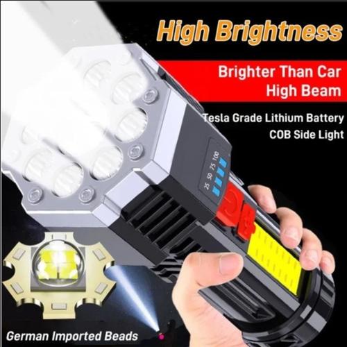 Promo Lampu Senter LED 9 Mata + P900 COB Super Terang / Emergency ...