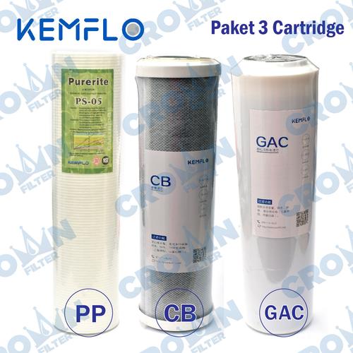Jual Paket Cartridge Filter Air KEMFLO 10"/ Pre Filter Mesin RO - 1 ...