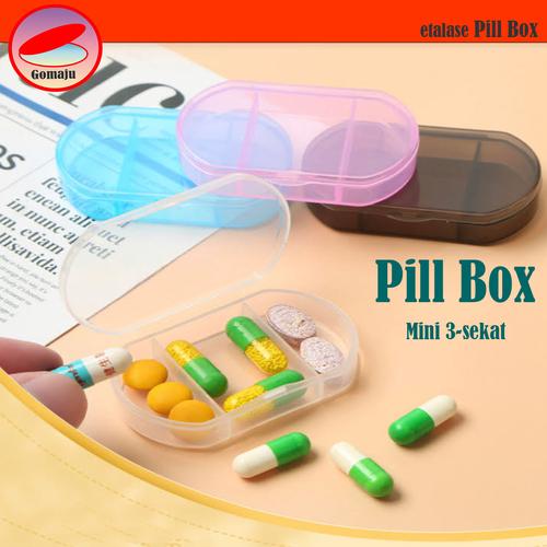 Jual 3-Sekat Daily Mini Pill Box Kotak Obat Harian Tempat Obat Kecil ...