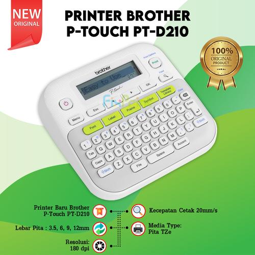 Jual Printer Label PT-D210 D210 D-210 PTouch Printer Label Barcode ...