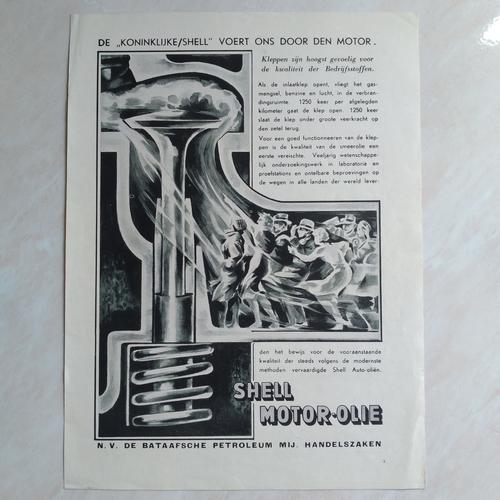 Jual Kertas Iklan Kuno Jadul Shell Motor Olie 1930-1940 Majalah ...