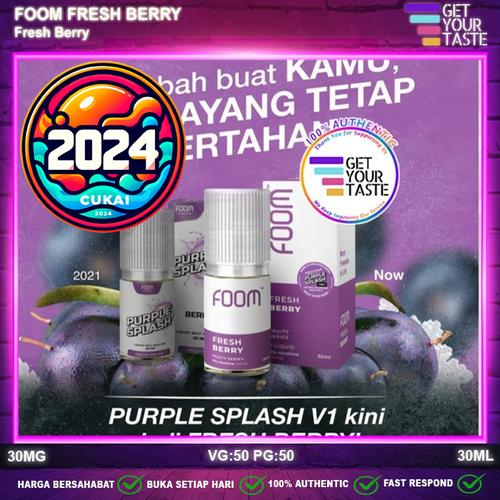 Jual Liquid FOOM Fresh Berry Purple Splash Salt Nic 30ML Saltnic by ...
