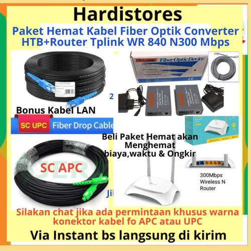 Jual Kabel Fiber Optik precon300M Bundling HTB Router kabel LAN Paket ...