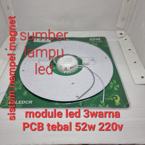 Jual module led plafon 3warna 22w 32watt 52w / refill ceiling led ...