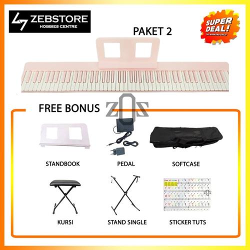 Jual Keyboard Piano Lipat Foldable Bora BR-88 BR 88 Digital Portable ...