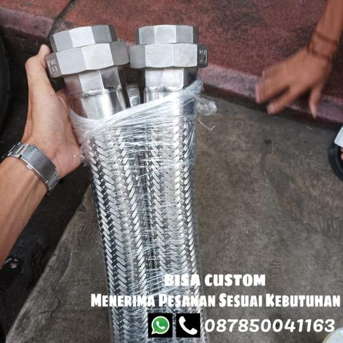 Jual flexible hose metal 1 inch x 60cm connector wm besi - Jakarta ...