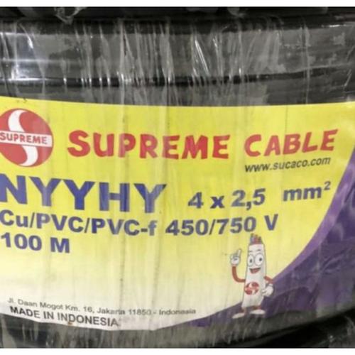 Jual Kabel NYYHY 4x2,5 4x2.5 mm SUPREME Roll 100m Kabel Serabut - Label NYYHY - Jakarta Pusat ...