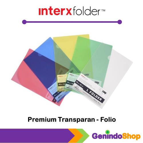 Jual Map Tebal Plastik Bening F4 (Folio) / Map L FC Interxfolder ...
