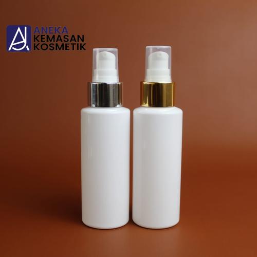 Jual Botol treatment pump 100ml rf putih/treatment pump alumunium half cap - SULVER - Kab. Bogor ...