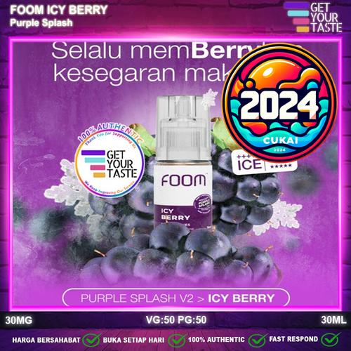 Jual Liquid FOOM Icy Berry Purple Splash Salt Nic 30ML Saltnic Pods by ...