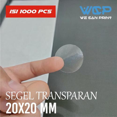 Jual STICKER SEGEL BULAT STIKER TRANSPARANT BULAT DIAMETER 2 CM 1000 ...