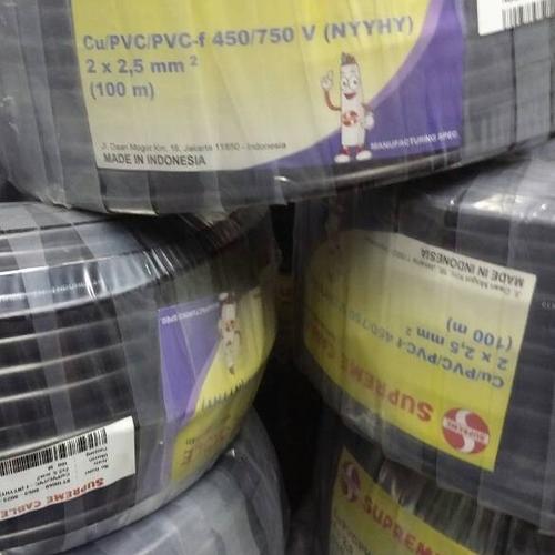 Jual Kabel NYYHY 2x2,5 2x2.5 mm SUPREME Roll 100 Meter Kabel Serabut ...