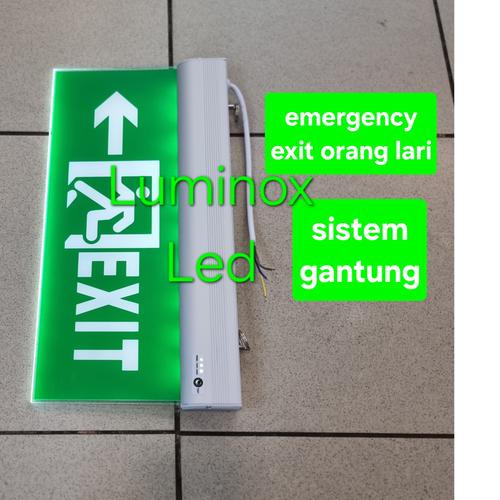 Jual lampu exit emergency led 3w 3watt 3 watt darurat exit keluar sign ...