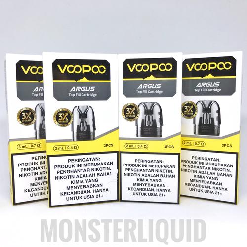 Jual CARTRIDGE VOOPOO ARGUS V2 TOP FILL 2ML 3ML 0.4 0.7 OHM AUTHENTIC ISI 3 PCS - 0.4 ohm 2ML ...