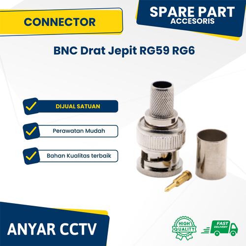 Jual Connector Konektor BNC Compress Kompres RG59 RG6 Taiwan High Quality - RG-59 - Kota Bandung ...
