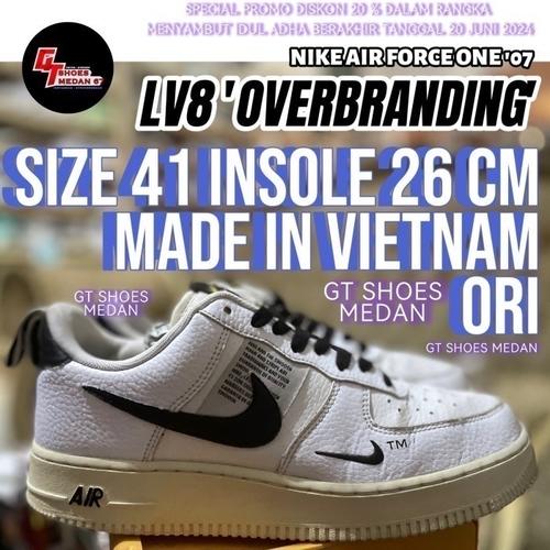 Jual Nike air force 1 '07 LV8 Overbranding size 41 insole 26 cm made in ...