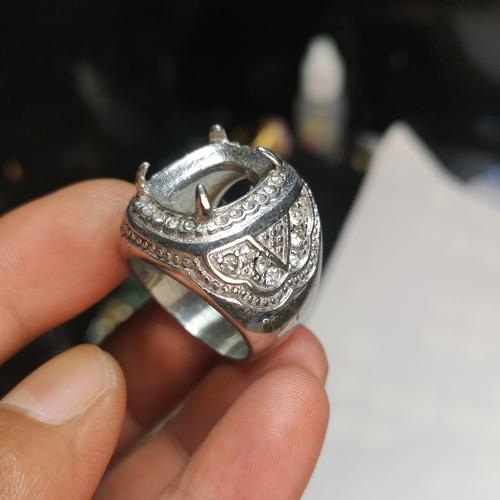 Jual Ring emban bahan titanium tebal cincin batu akik - 18 - Jakarta ...