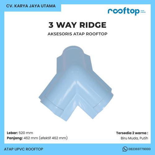 Jual 3 Way Ridge Atap uPVC Rooftop | Nok Atap | Wuwungan - Putih - Kab ...