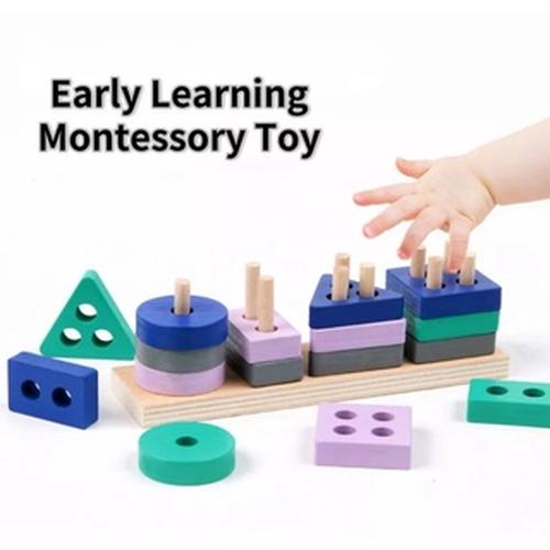 Jual [capt] Mainan Kayu Edukasi Anak Permainan Susun Puzzle Balok ...