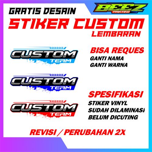 Jual Stiker Custom Lembaran Stiker Motor Custom Stiker Gratis Desain ...