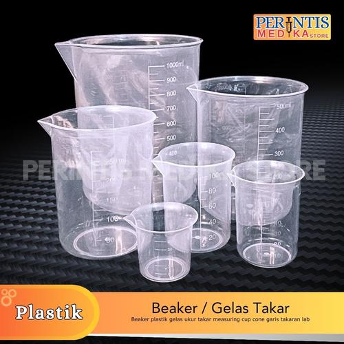 Jual Gelas Ukur Lab Takar Beaker Plastik Measuring Cup Garis Takaran ...