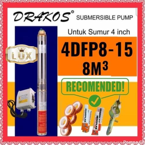 Jual Pompa satelit DRAKOS 3Hp 1Phase 4DFP8 Debit 8 Kubik submersible 4 ...