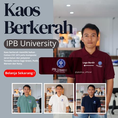 Jual Kaos Berkerah IPB University - Putih, S - Kab. Bogor - IPB Shop ...