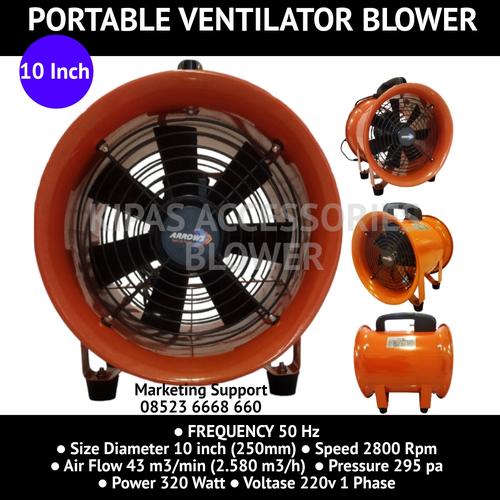 Jual Portable Ventilator Blower 10 Inch 2800 rpm 220v ARROWS - Jakarta ...