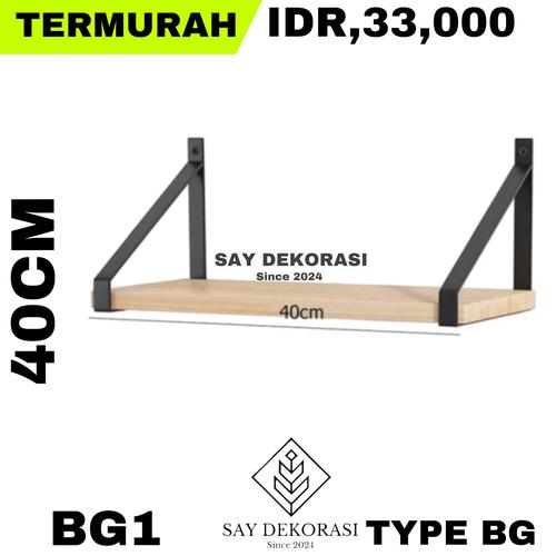 Jual TYPE BG Rak Dinding Kayu Besi Gantung Minimalis Dekorasi Rumah ...